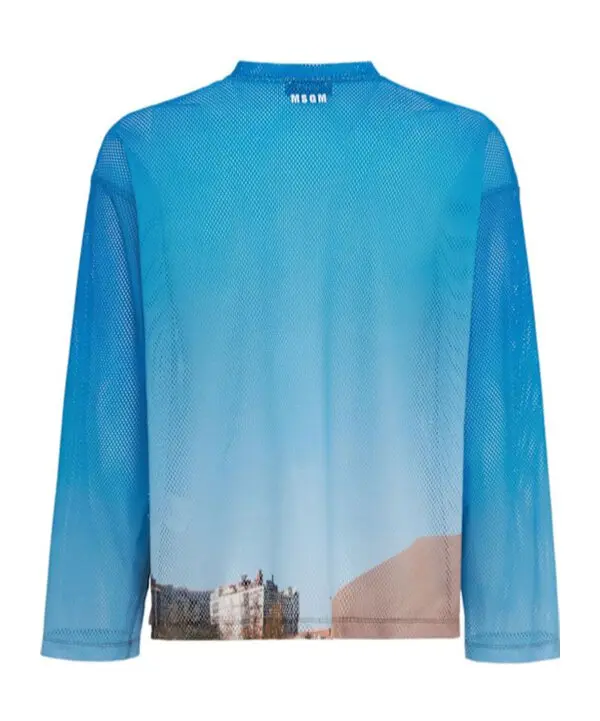 MSGM Multi-color Mesh Long Sleeve Tee