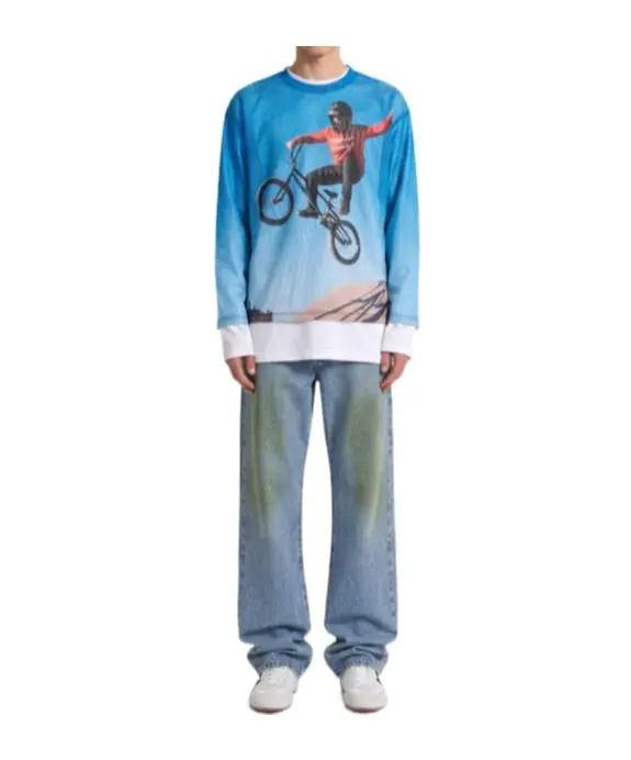 MSGM Multi-color Mesh Long Sleeve Tee
