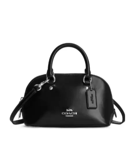COACH Lara Mini Satchel Bag - Silver/black