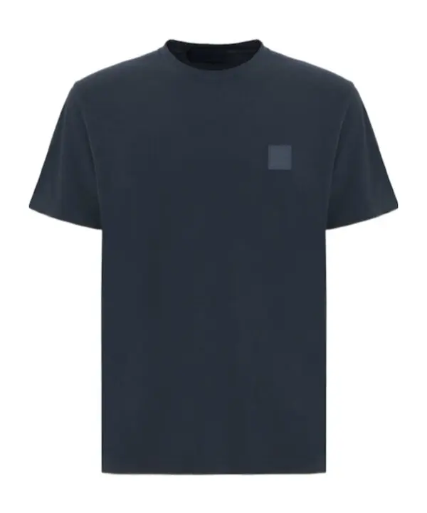 Stone Island Cotton Crew Neck Short Sleeve Tee - Black