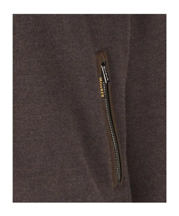 MOORER Fleece-lined Zip-up Jacket - No