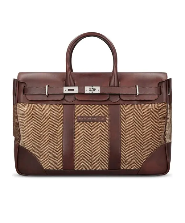 Brunello Cucinelli Herringbone Tote Bag - Multicolor