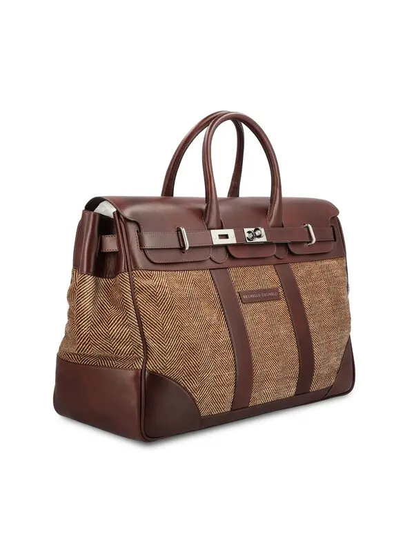 Brunello Cucinelli Herringbone Tote Bag