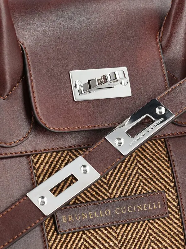 Brunello Cucinelli Herringbone Tote Bag