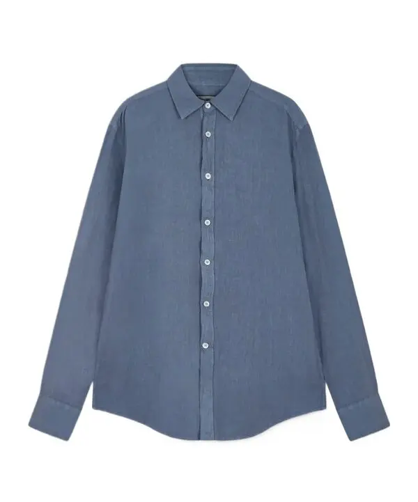 Canali Long-sleeved Shirt - Denim Blue