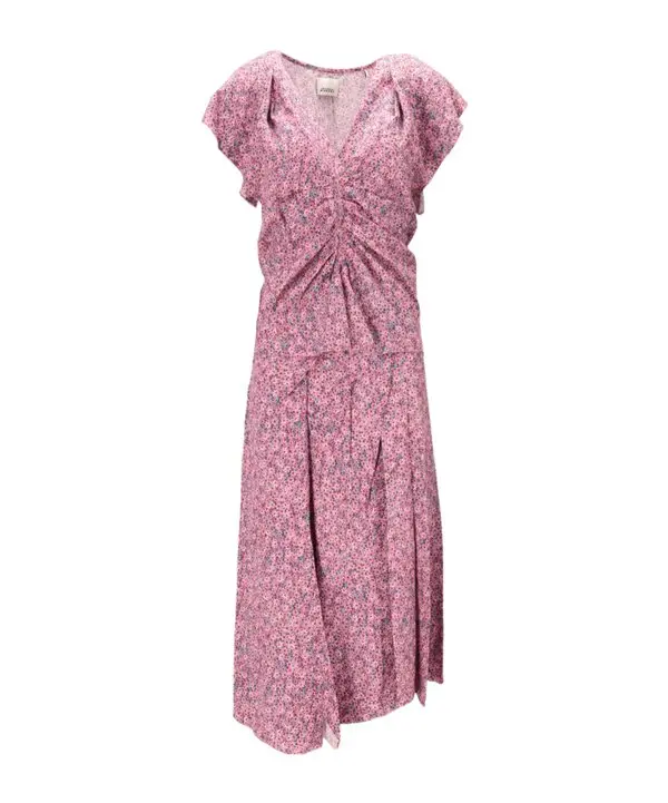 Isabel Marant Étoile Cacia Floral-print Asymmetric Midi Skirt - Pink