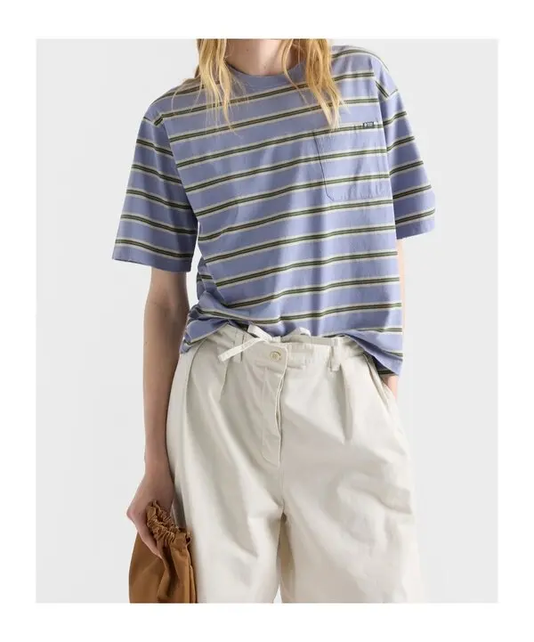 Prada Striped Pocket Crewneck T-shirt