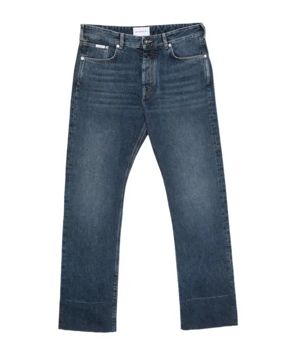 Givenchy Faded-wash Raw-cut Jeans - Blue