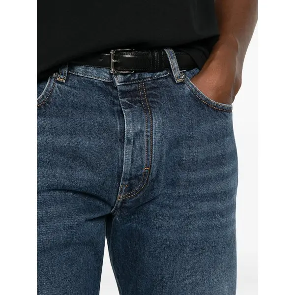 Givenchy Faded-wash Raw-cut Jeans