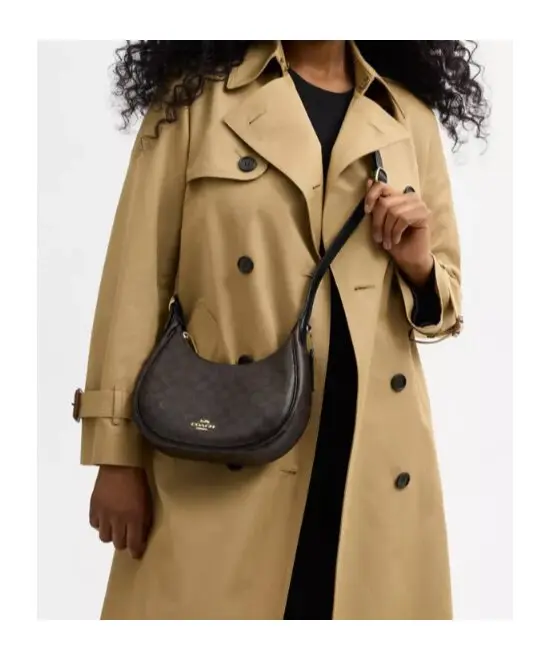 COACH Emily Shoulder Bag In Signature Canvas - Black