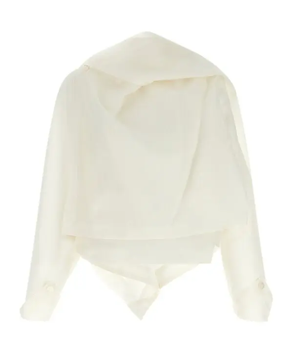 Issey Miyake Asymmetrical Top - White