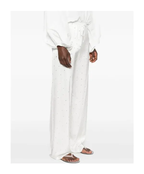 Oseree Crystal-embellished Drawstring Trousers