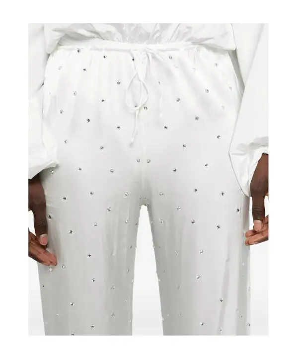 Oseree Crystal-embellished Drawstring Trousers