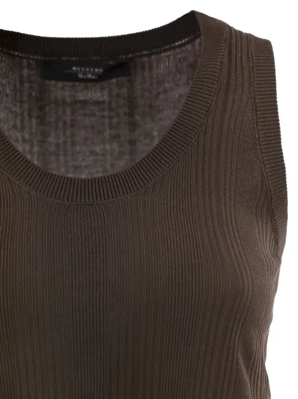 Max Mara Sleeveless Ribbed Top - Black