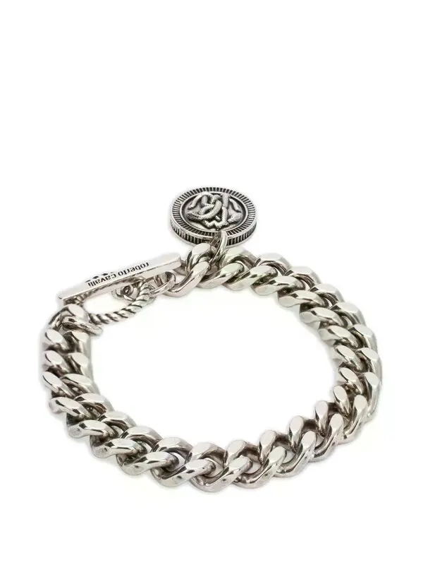 Roberto Cavalli Mirror Snake Monogram Bracelet