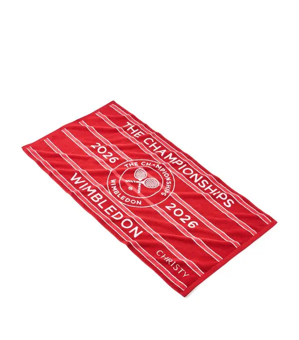 CHRISTY X Wimbledon Championship 2026 Bath Towel - Red