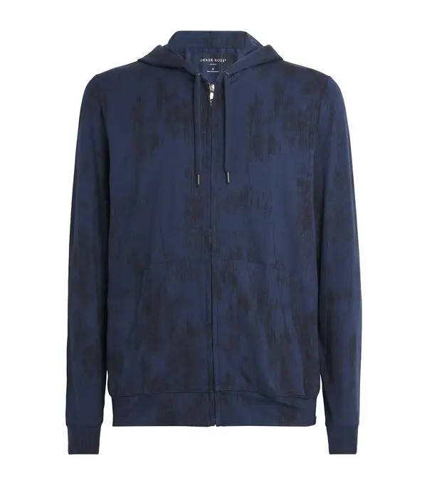 Derek Rose Micro Modal Zip-up Hoodie - Navy