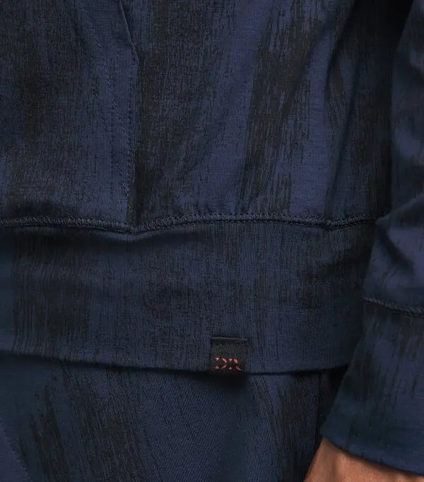 Derek Rose Micro Modal Zip-up Hoodie - Navy