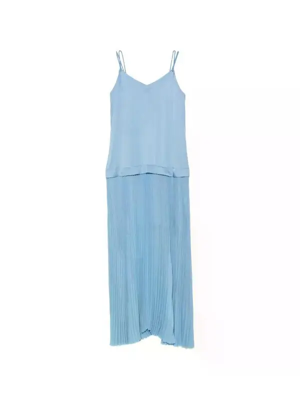 Karl Lagerfeld Pleated Spaghetti Strap Dress