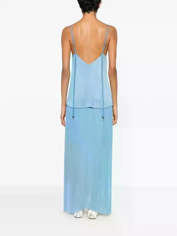 Karl Lagerfeld Pleated Spaghetti Strap Dress