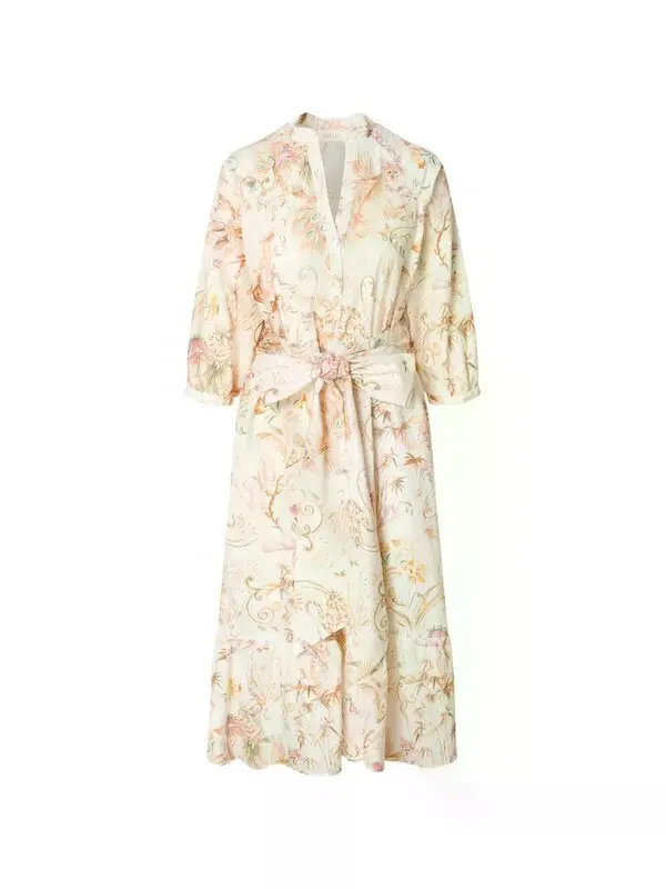EDELLE Felice Floral-print Belted Maxi Dress