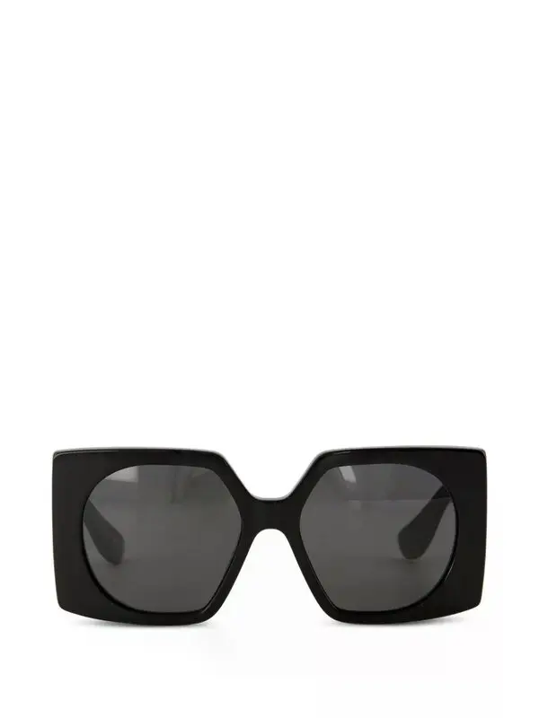 Valentino Garavani Vlogo Rectangle-frame Sunglasses - Black