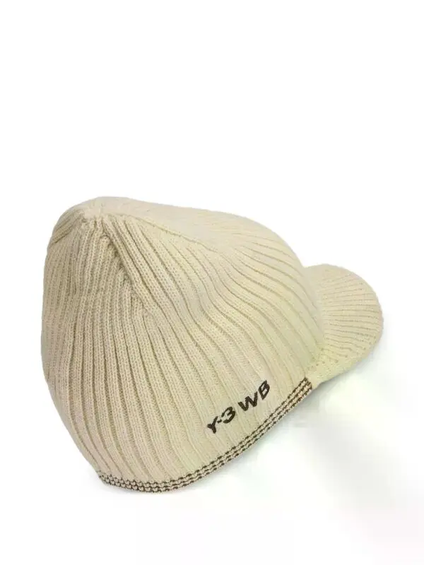 Y3 Ribbed Knit Beanie Hat