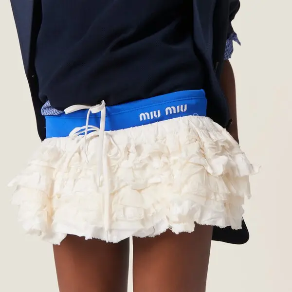 Miu Miu Ruffled Mini Skirt