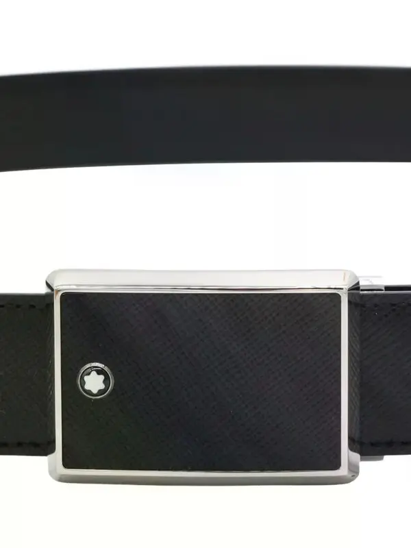 Montblanc Logo Plaque Leather Belt