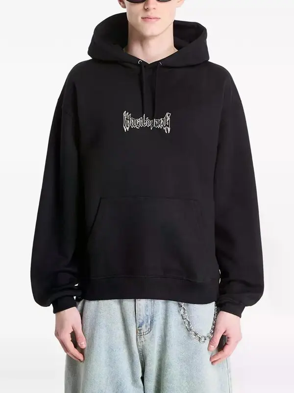 WASTED Snake-print Logo-embroidered Hoodie