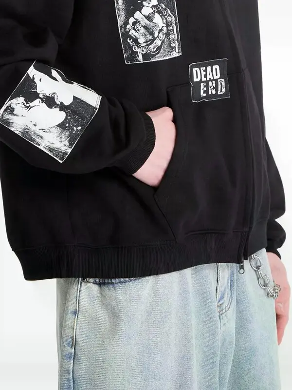 WASTED Patch Detail Zip Hoodie