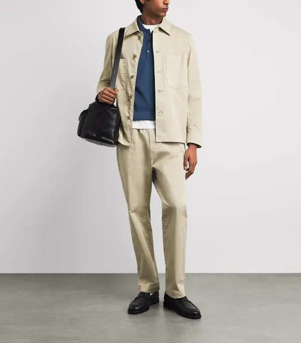 John Smedley Merino Wool Long-sleeve Polo Shirt