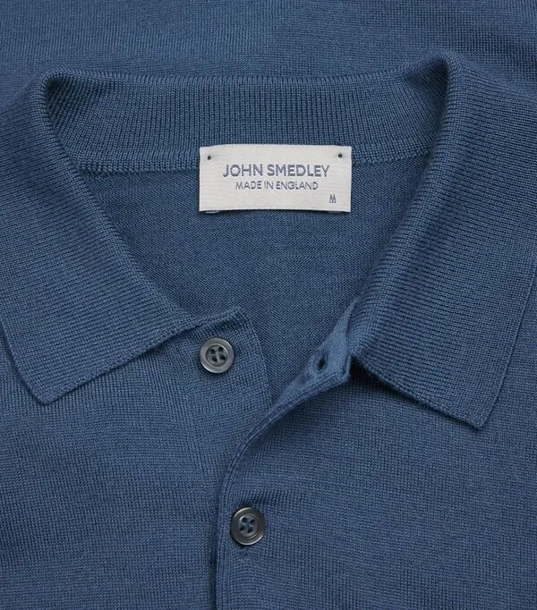 John Smedley Merino Wool Long-sleeve Polo Shirt