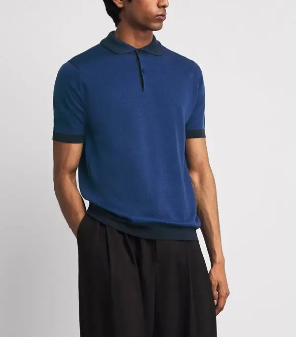 John Smedley Extra Fine Merino Jacquard Polo Shirt
