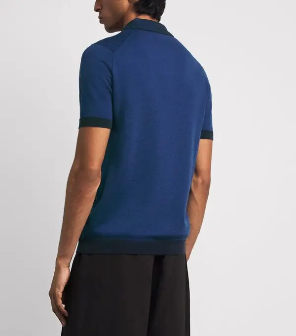 John Smedley Extra Fine Merino Jacquard Polo Shirt
