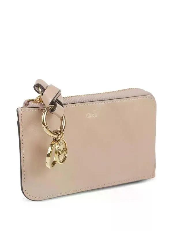 Chloé Alphabet Logo-charm Zipped Leather Card Holder