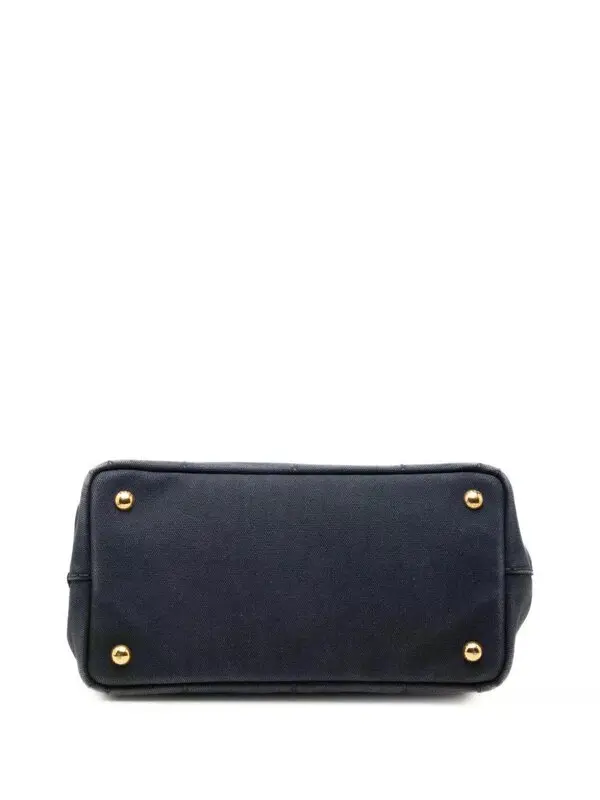Prada Canapa Logo Satchel - Blue