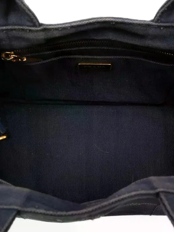 Prada Canapa Logo Satchel - Blue