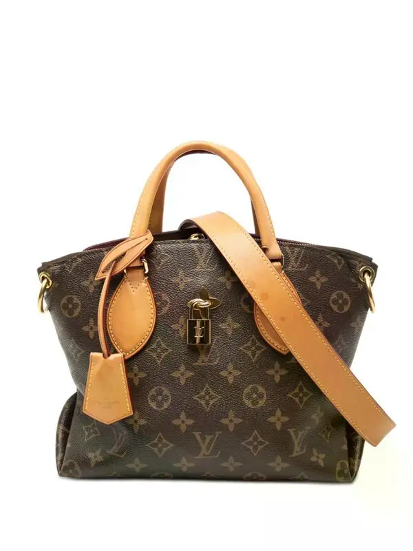 LOUIS VUITTON Monogram Flower Zipped Tote Pm Satchel - Brown
