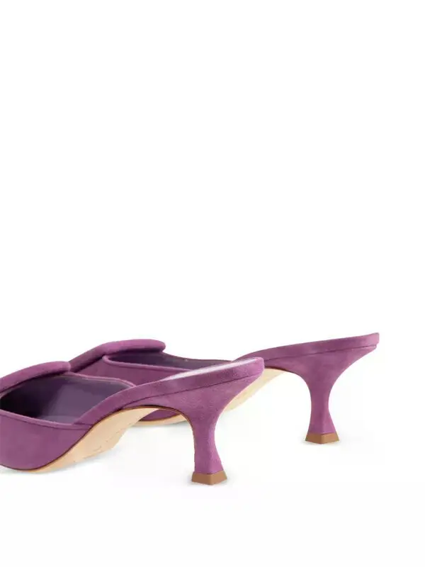 Manolo Blahnik Maysale Mules - Purple