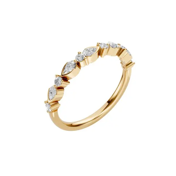 AYA FINE JEWELRY Pear Shape Lab Diamond Eternity Ring 0.81 Ctw In 18k Gold - Yellow