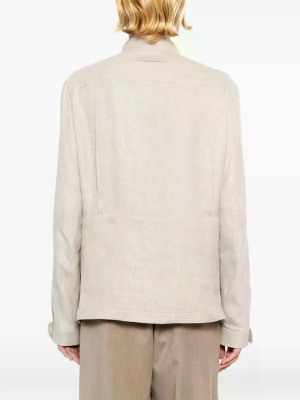 Zegna Stand-collar Flap-pocket Jacket