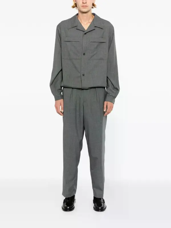 Kiton Steel Rear Elasticated Waistband Trousers - Grey