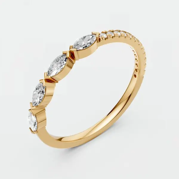 AYA FINE JEWELRY 18k Gold Baguette Diamond Cross Ring - Yellow