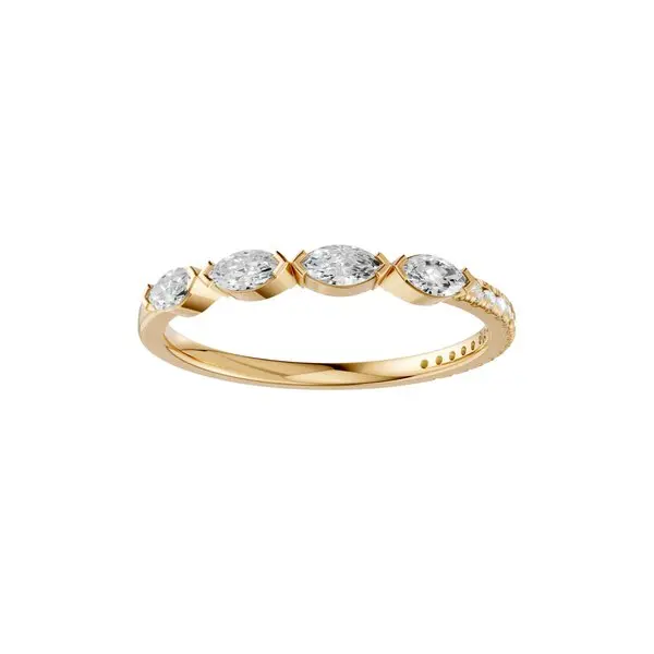 AYA FINE JEWELRY 18k Gold Baguette Diamond Cross Ring - Yellow
