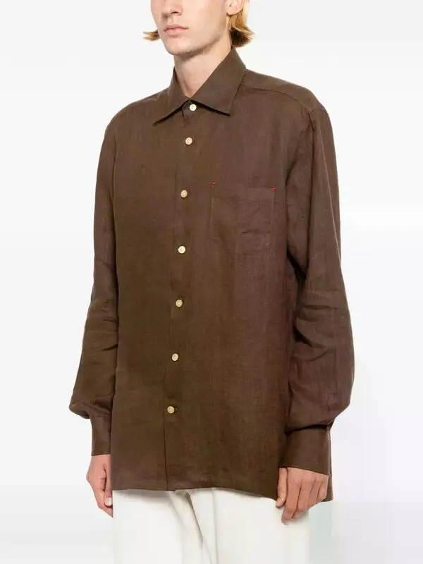 Kiton Linen Patch-pocket Shirt