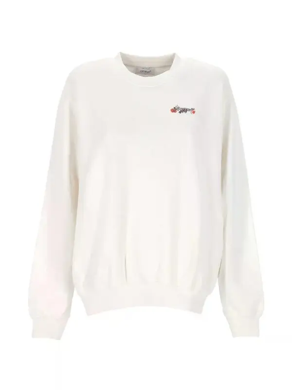 Off-White Floral Print Sweater