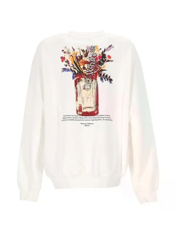 Off-White Floral Print Sweater