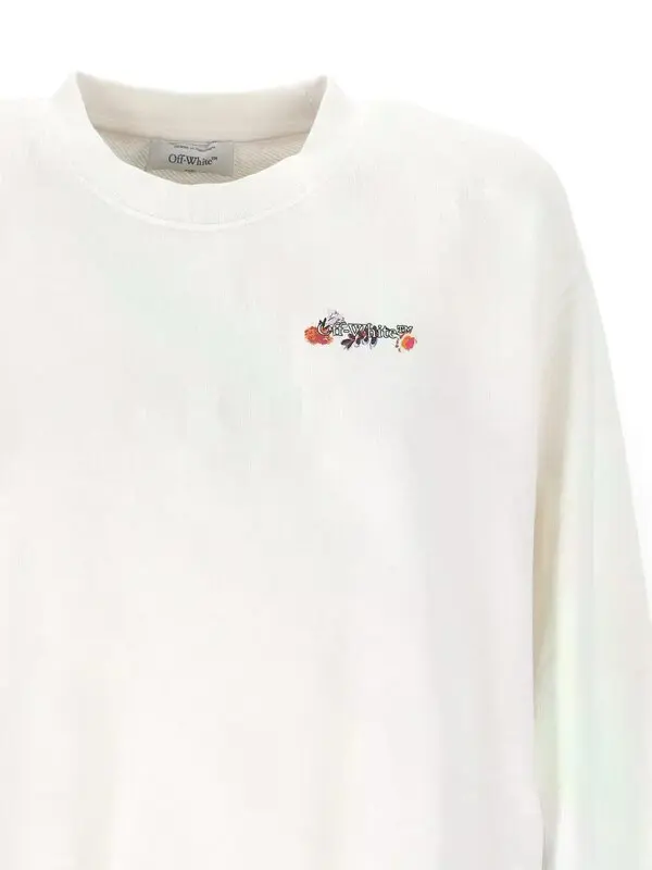 Off-White Floral Print Sweater