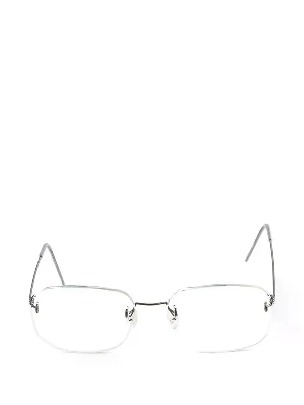 LINDBERG Rimless Rectangle-frame Glasses - Silver